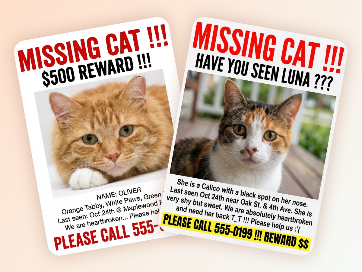 Online Missing Poster Generator | X-Design